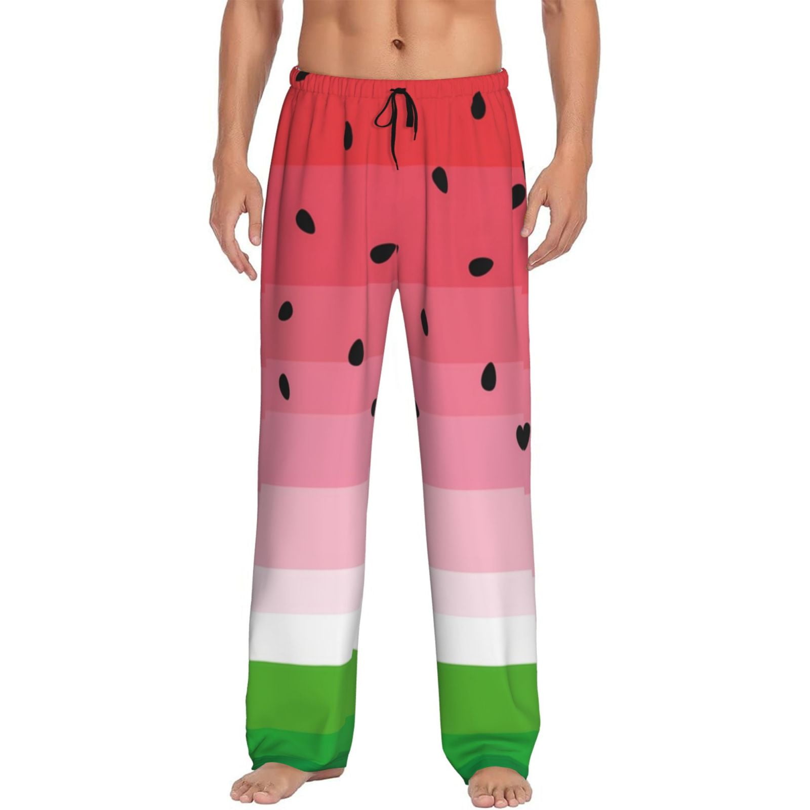 Derioi Watermelon for Men's Pajama Pants with Pockets and Drawstring ...