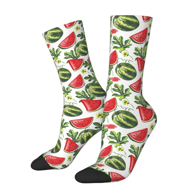 Derioi Watermelons Printed Middle Tube Socks for Adults for Women Gifts ...
