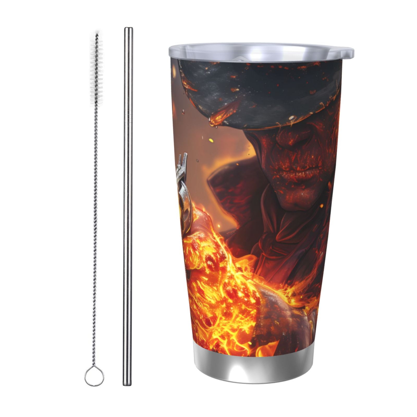 Derioi Western Fire Cowboy for 20oz Tumbler with Lid for Hot and Cold ...