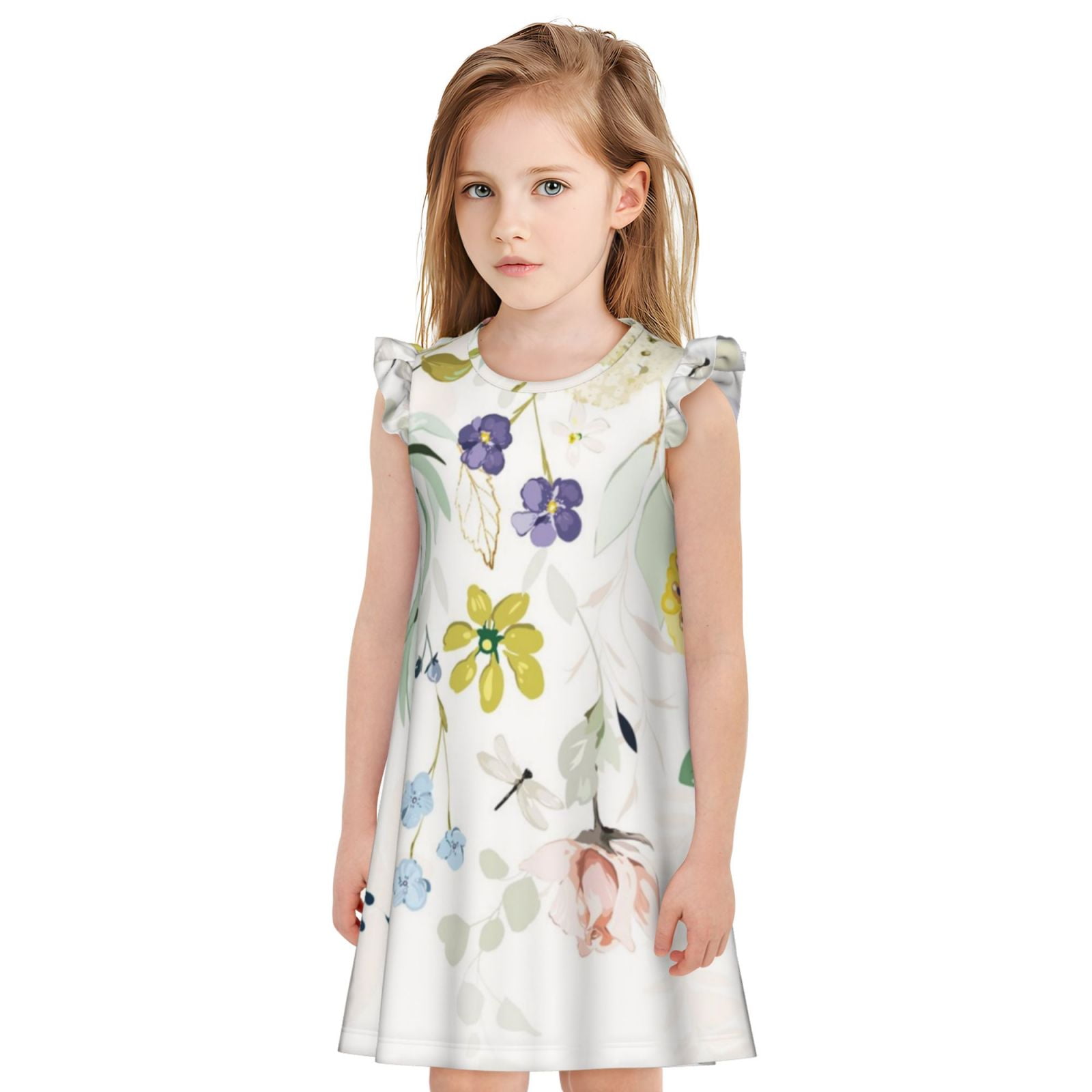 Derioi Wildflowers for Girls Nightgowns Night Dress Sleepwear Pajamas ...