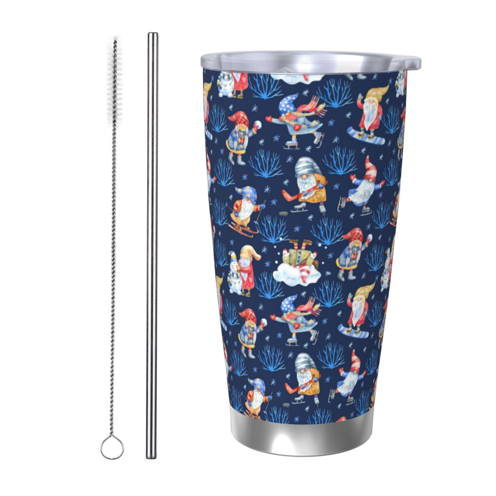 Derioi Winter old man Playtime for 20oz Tumbler with Lid for Hot and ...