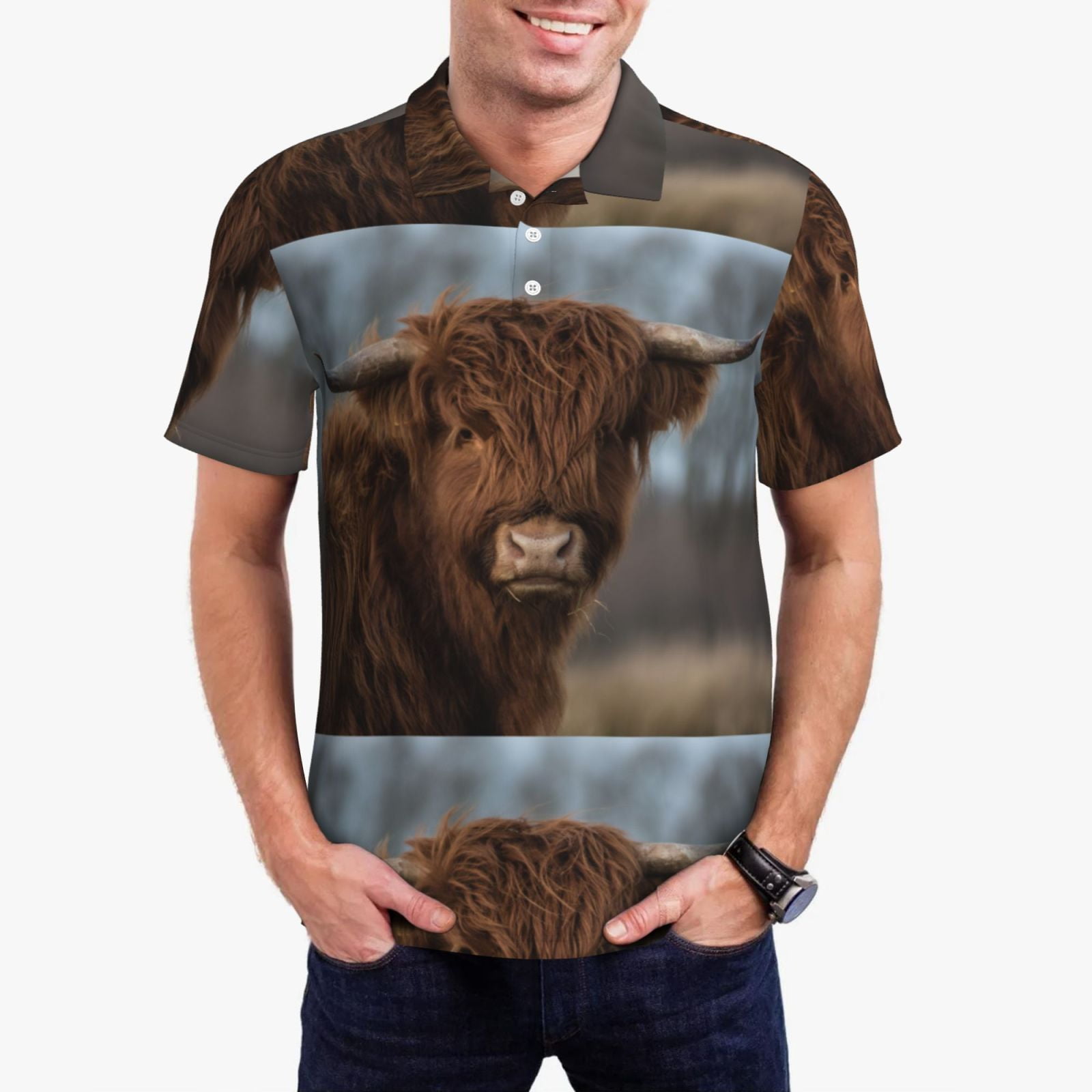 Derioi Yak for Men's Polo Shirts Short Sleeve Golf Shirt for Casual and ...