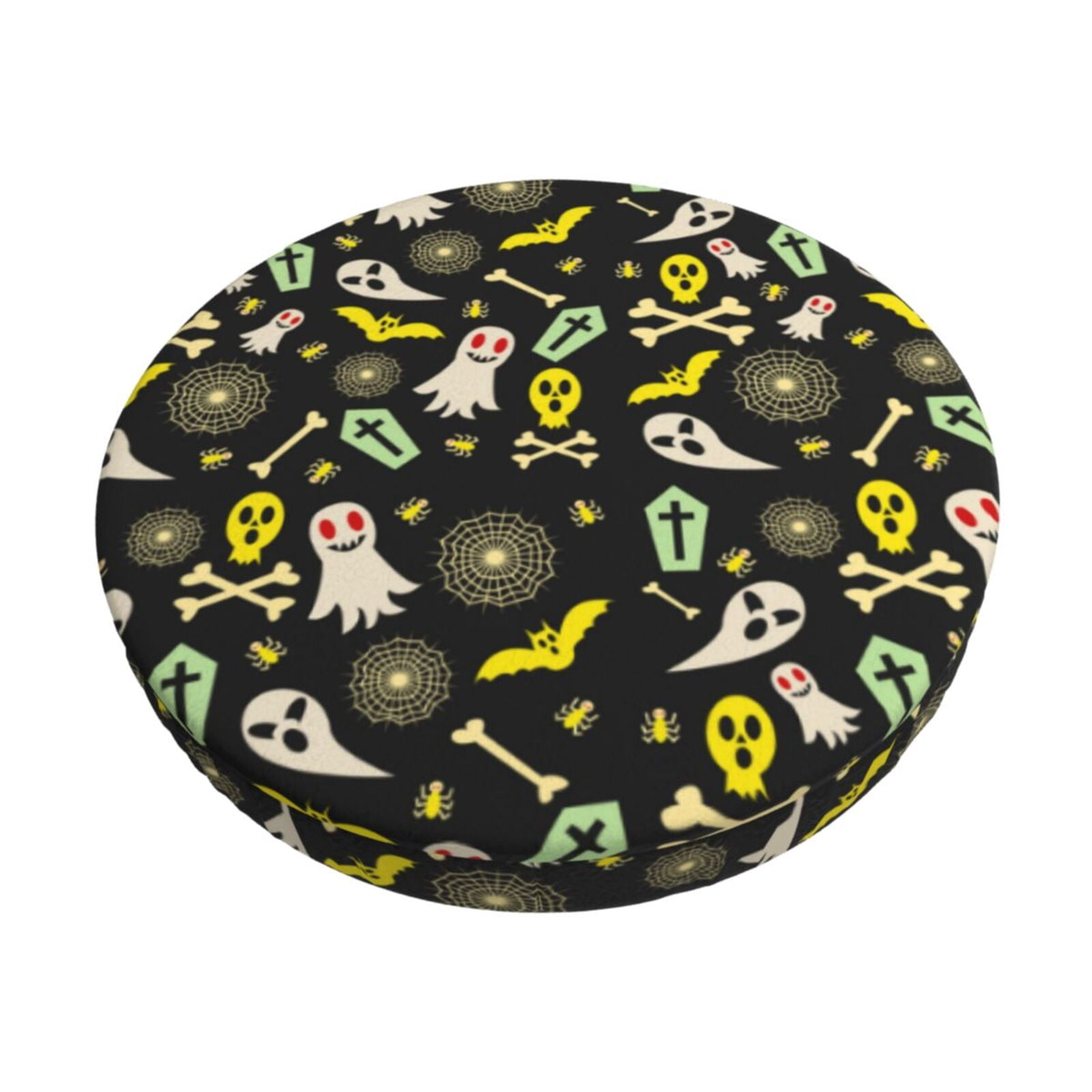 Derioi cartoon Skull spider web for Round Bar Chair Cushion Cover Round ...