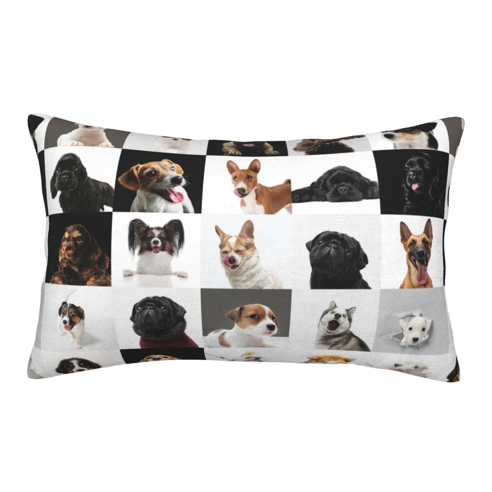 Derioi dogs pets collage for Double-sided Pillow Cover with Concealed ...