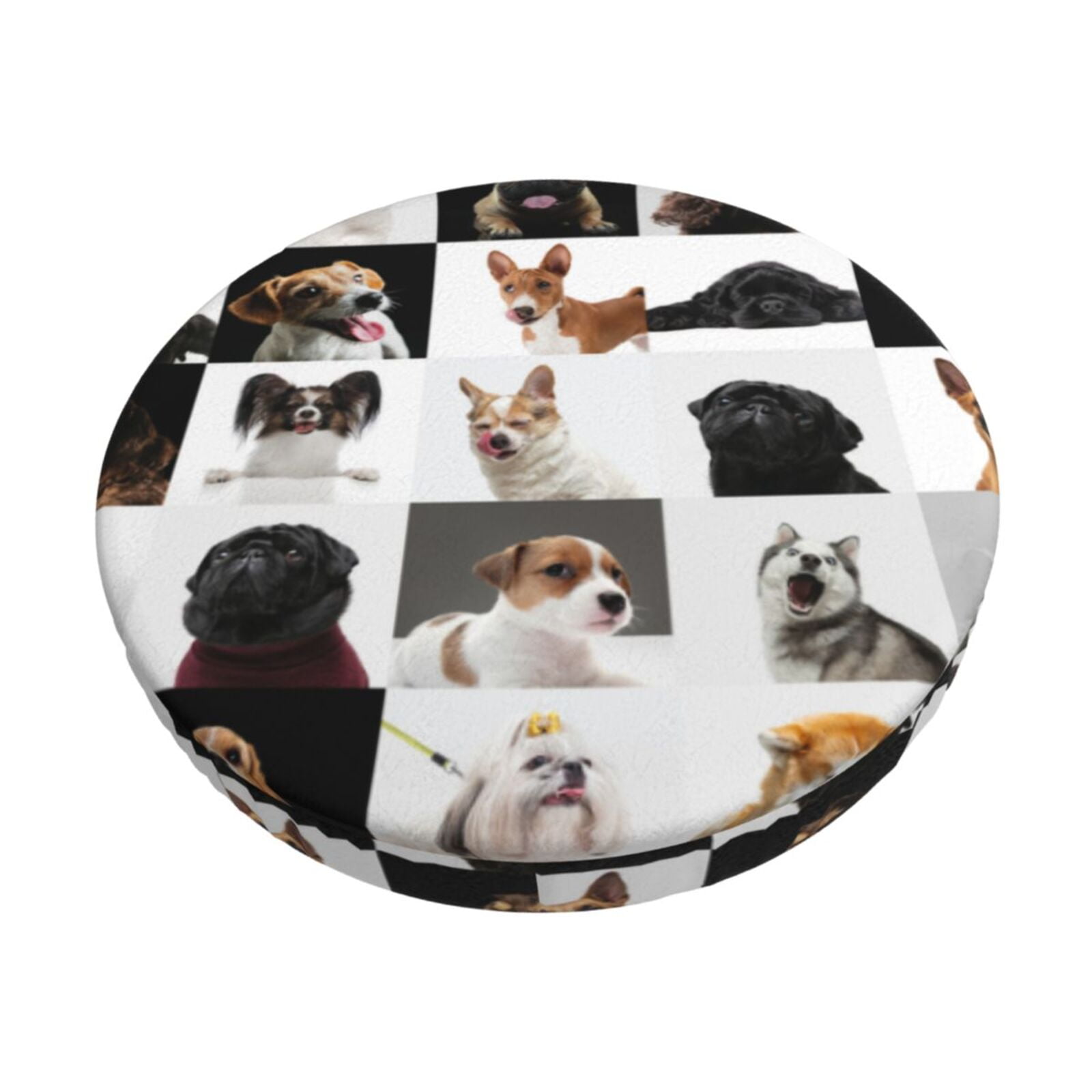 Derioi dogs pets collage for Round Bar Chair Cushion Cover Round Stool ...