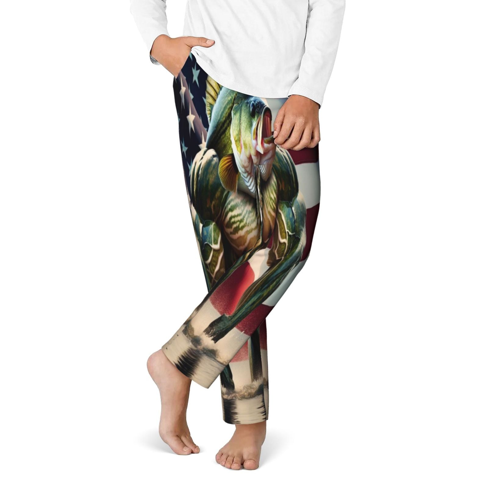Derioi giant bass with big muscles for Pajama Pants Men Elastic ...