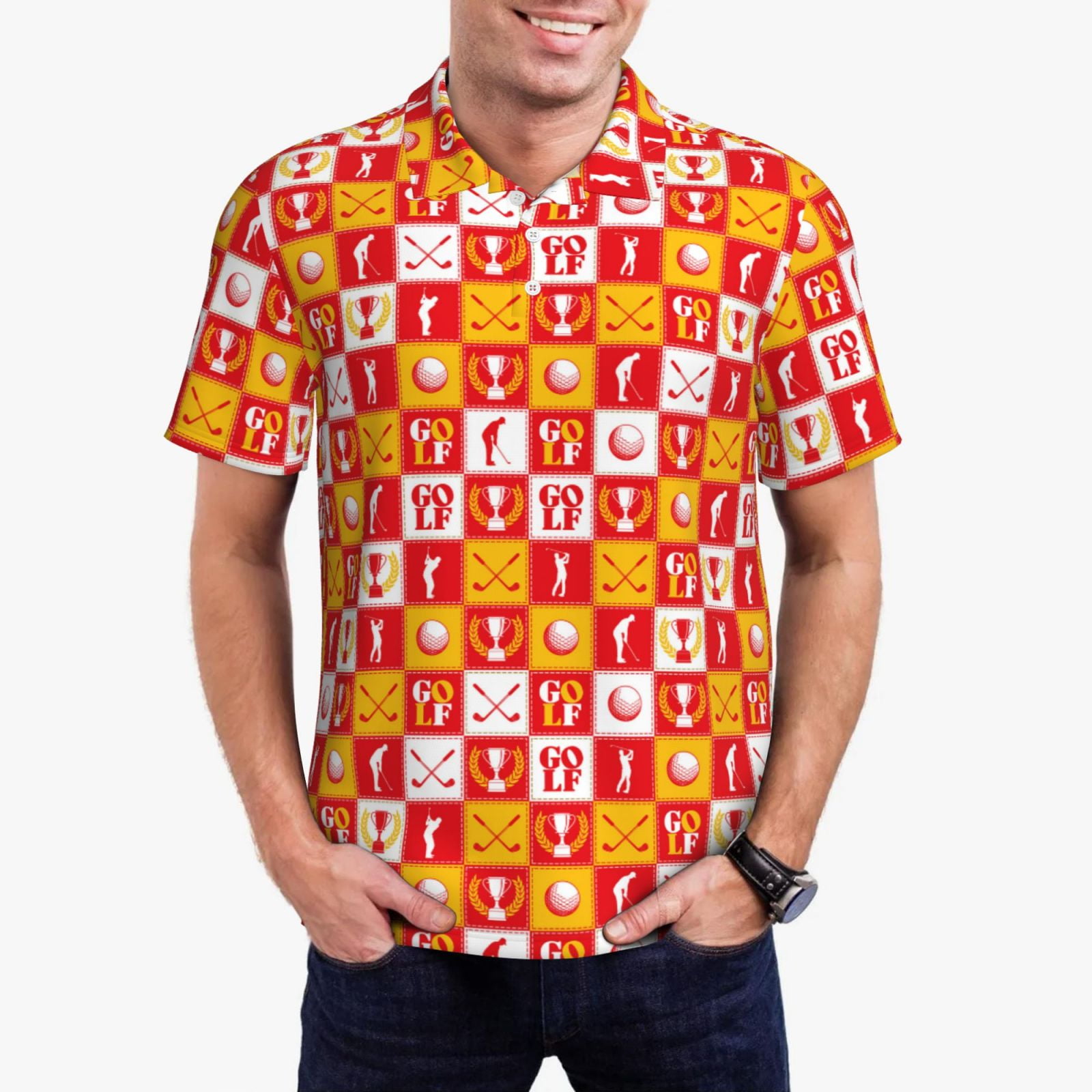 Derioi golf for Men's Polo Shirts Short Sleeve Golf Shirt for Casual ...