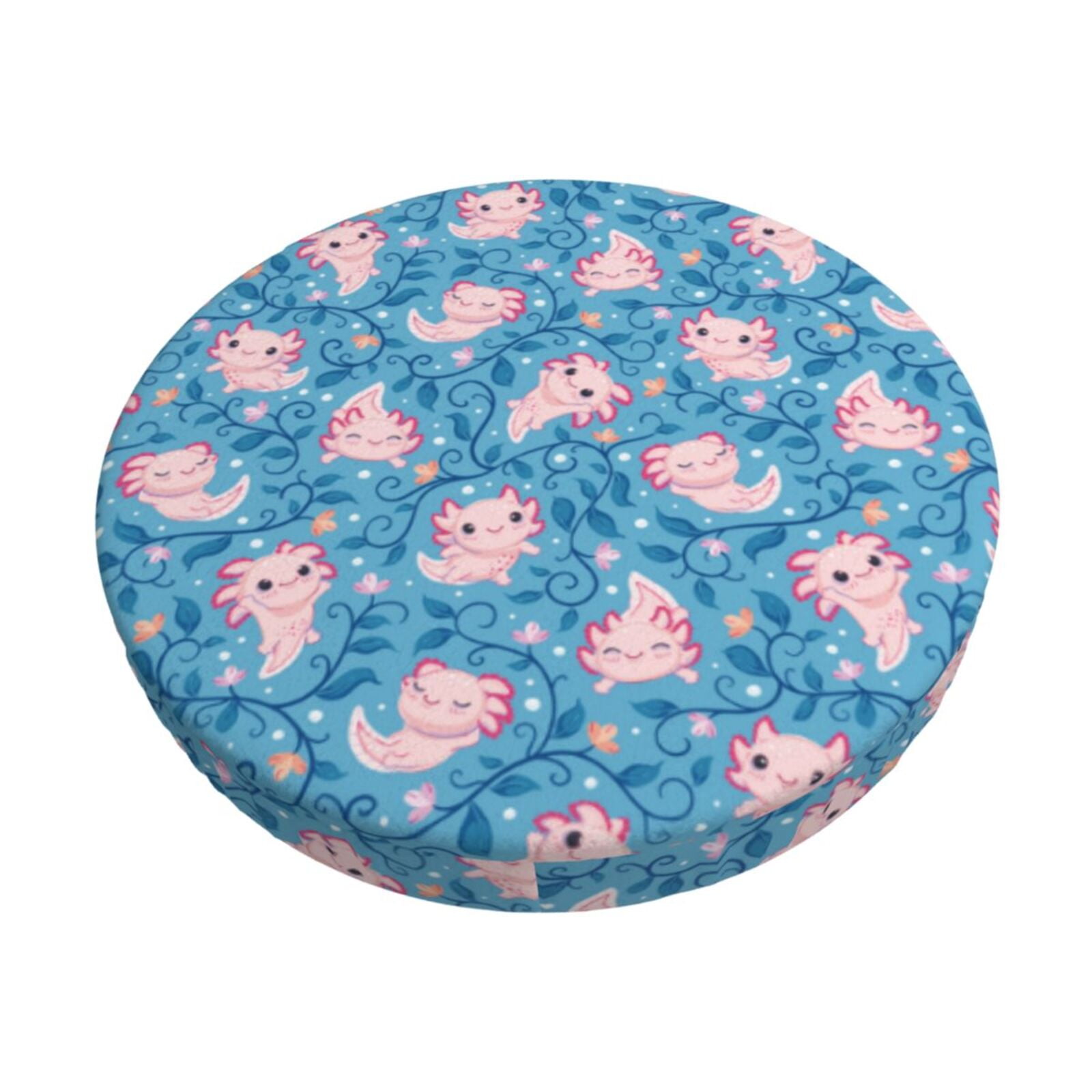 Derioi happy baby axolotls for Round Bar Chair Cushion Cover Round ...