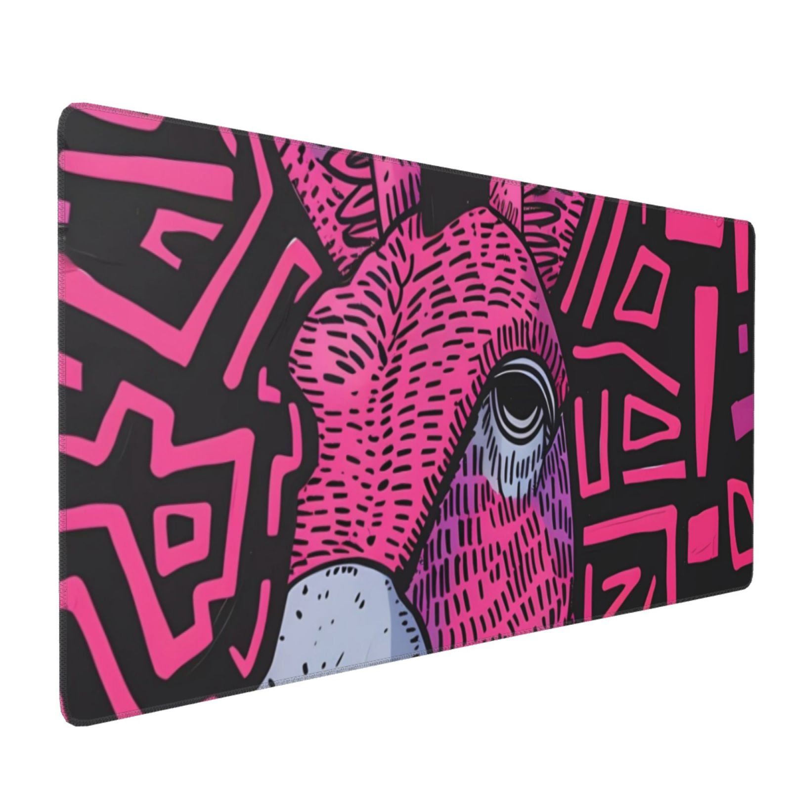 Derioi ink Donkey Pop Art for Large Non-Slip Gaming Mouse Pad 16"x35.5 ...
