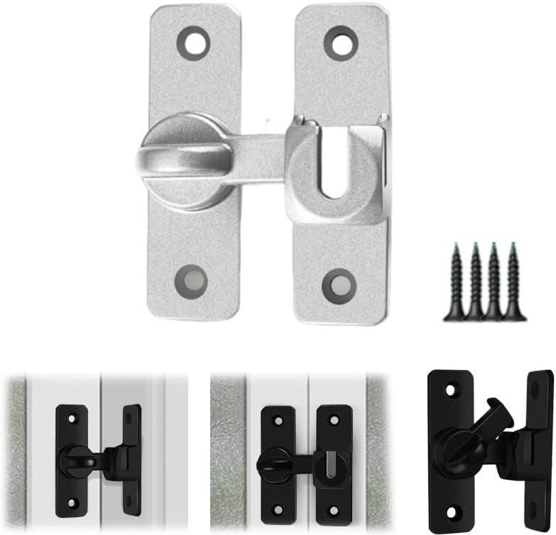 Derivemid Aluminum Alloy Flip Latch, 90/180 Degree Heavy Duty Slide ...