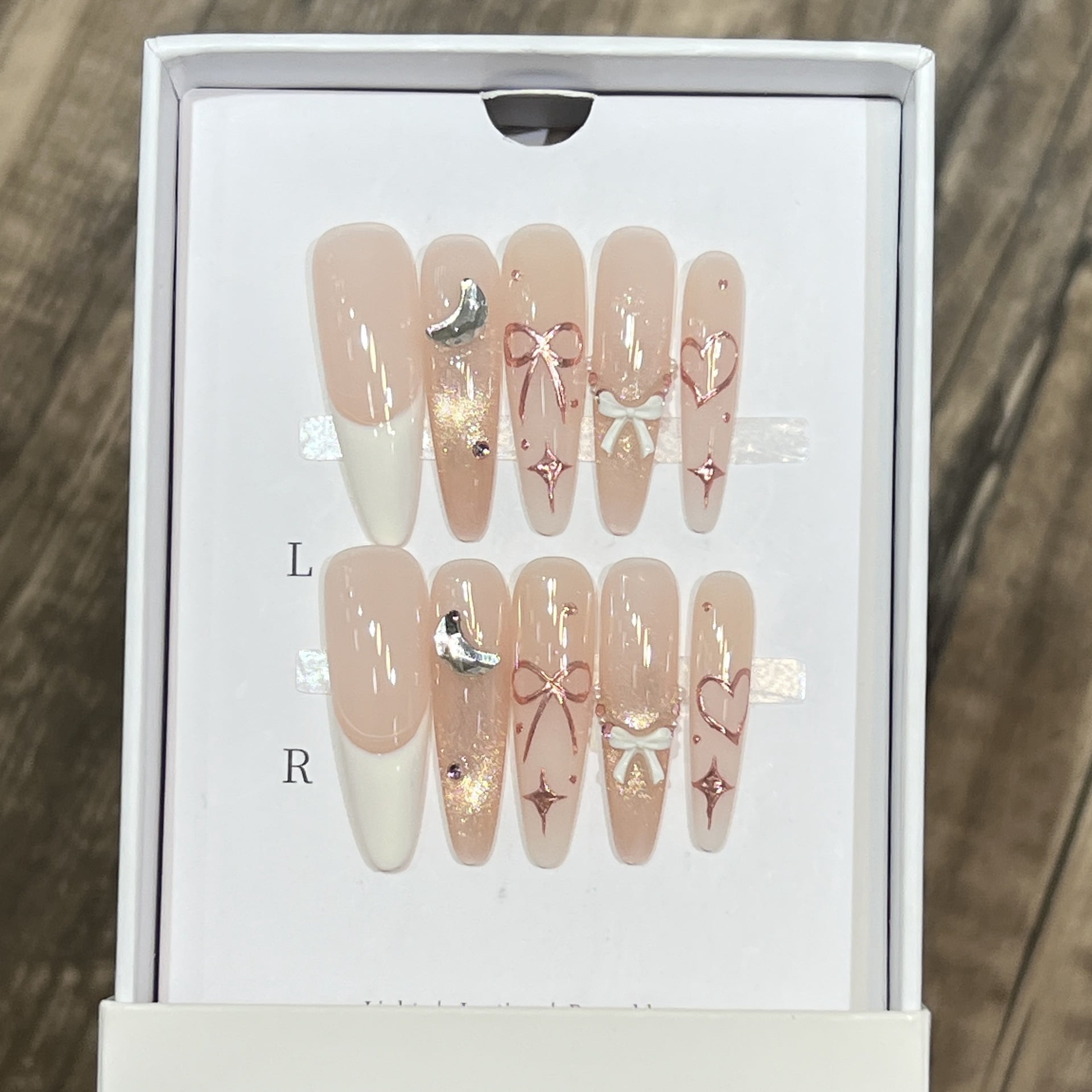 Derizon [Sweetheart Girl] Wearing Nail Pure Handmade Small Fresh Nude ...