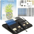Derkonig Sketchbook Kit with Graphite Pencils, Art Set for Kids, Teens ...