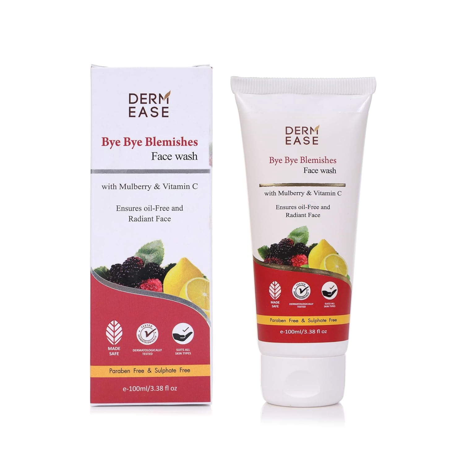 Derm Ease Bye Bye Blemishes Face Wash with Mulberry and Vitamin C Even ...