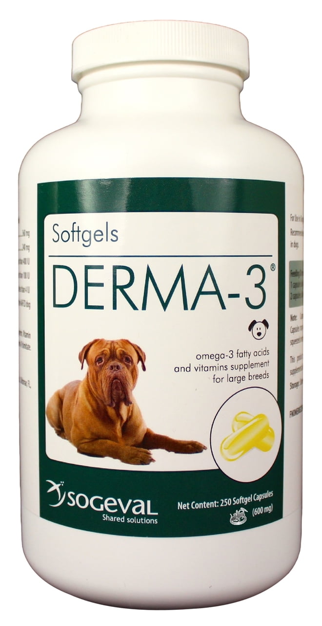 Derma-3 Softgel Capsules for Large Dogs (60 count) - Walmart.com