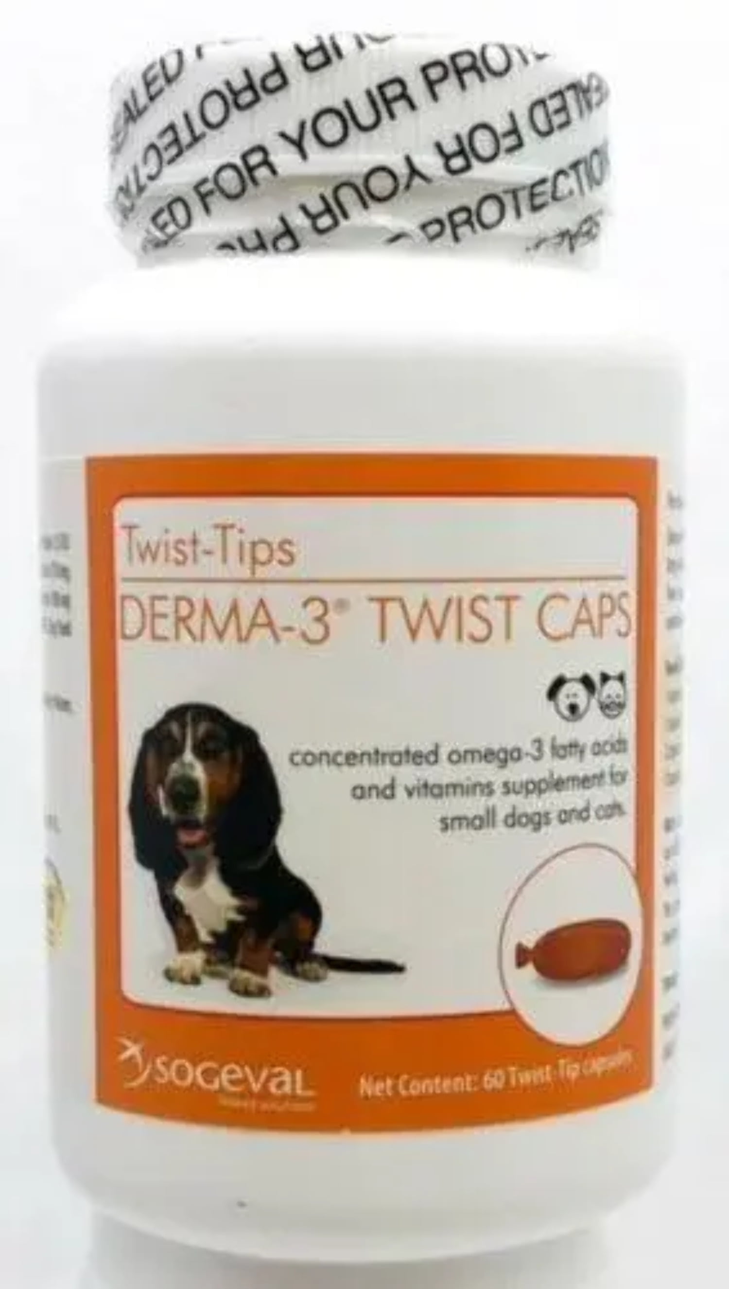 Derma-3 Twist Caps for Small Breed Dogs Cats Support Healthy Skin Coat ...