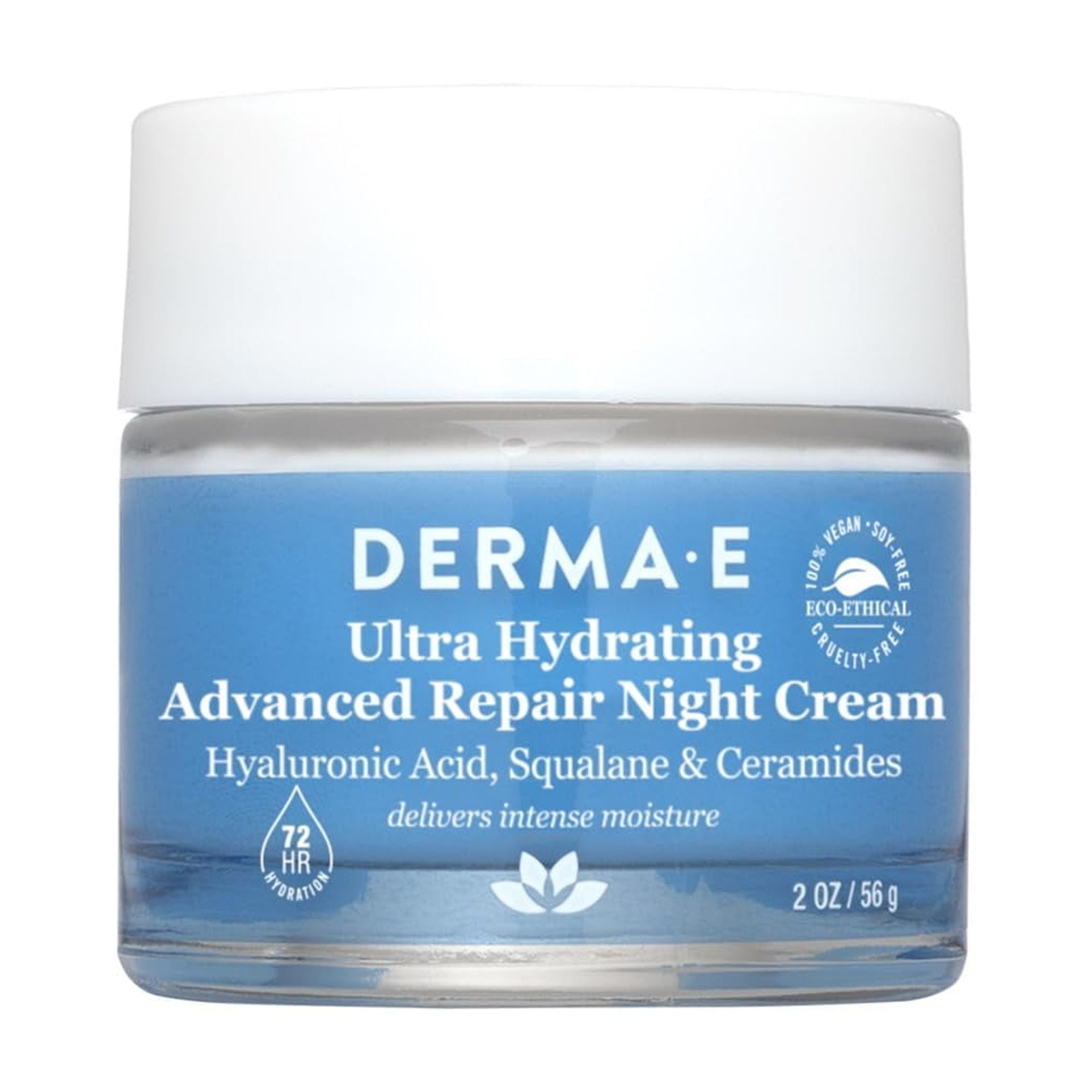 Derma E Ultra Hydrating Night HYZ01 Cream, Advanced Repair Overnight ...