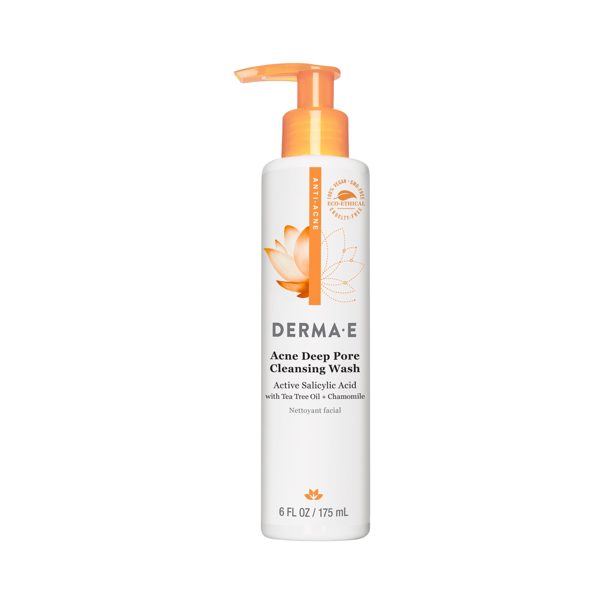Derma E Very Clear Acne Cleanser, 2% Salicylic Acid & Anti-Blemish ...
