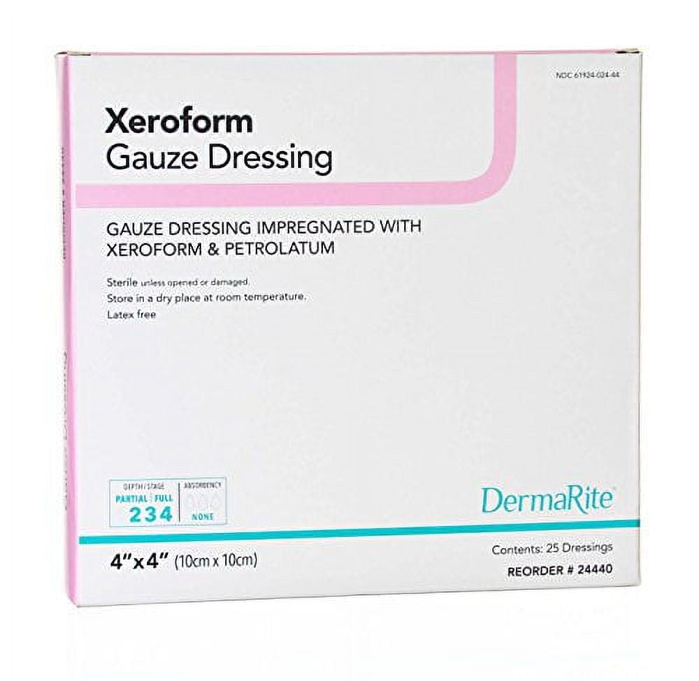 Derma Rite Gauze Dressing Impregnated with Xeroform and Petrolatum, 25 ...