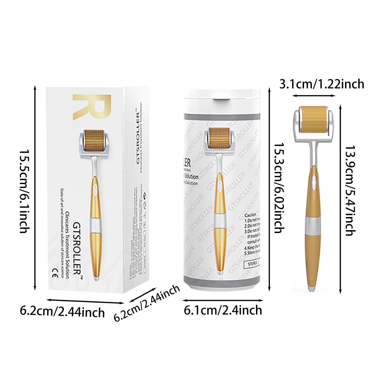 Derma Roller Individual Real Needles Titanium Micro Needles 1.0 Mm Skin ...