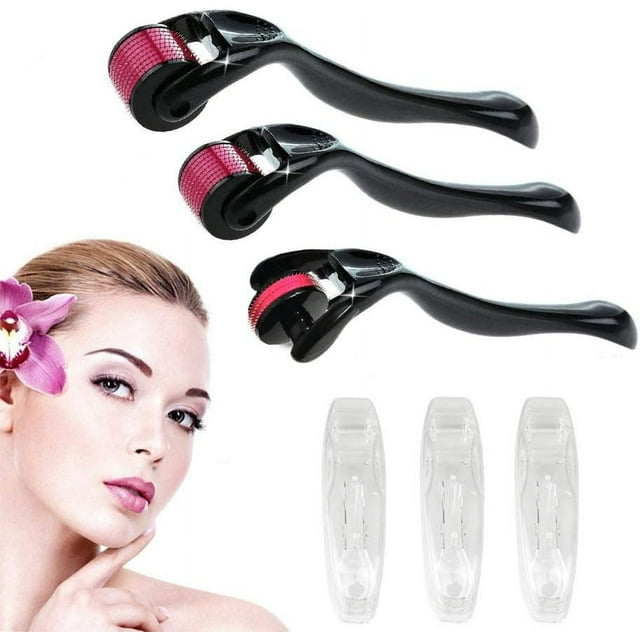 Derma Roller, New 540 Titanium Micro Needles - 1.0mm / 1.5mm for Face ...