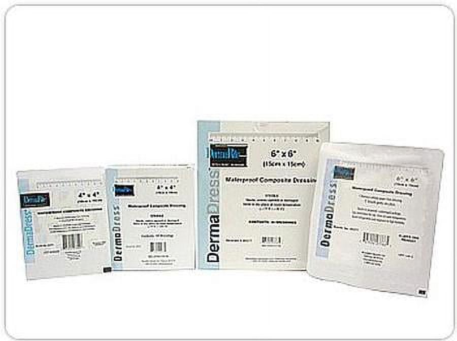 DermaDress Composite Dressing 6 X Inch Gauze Sterile, 00277E - BOX OF ...