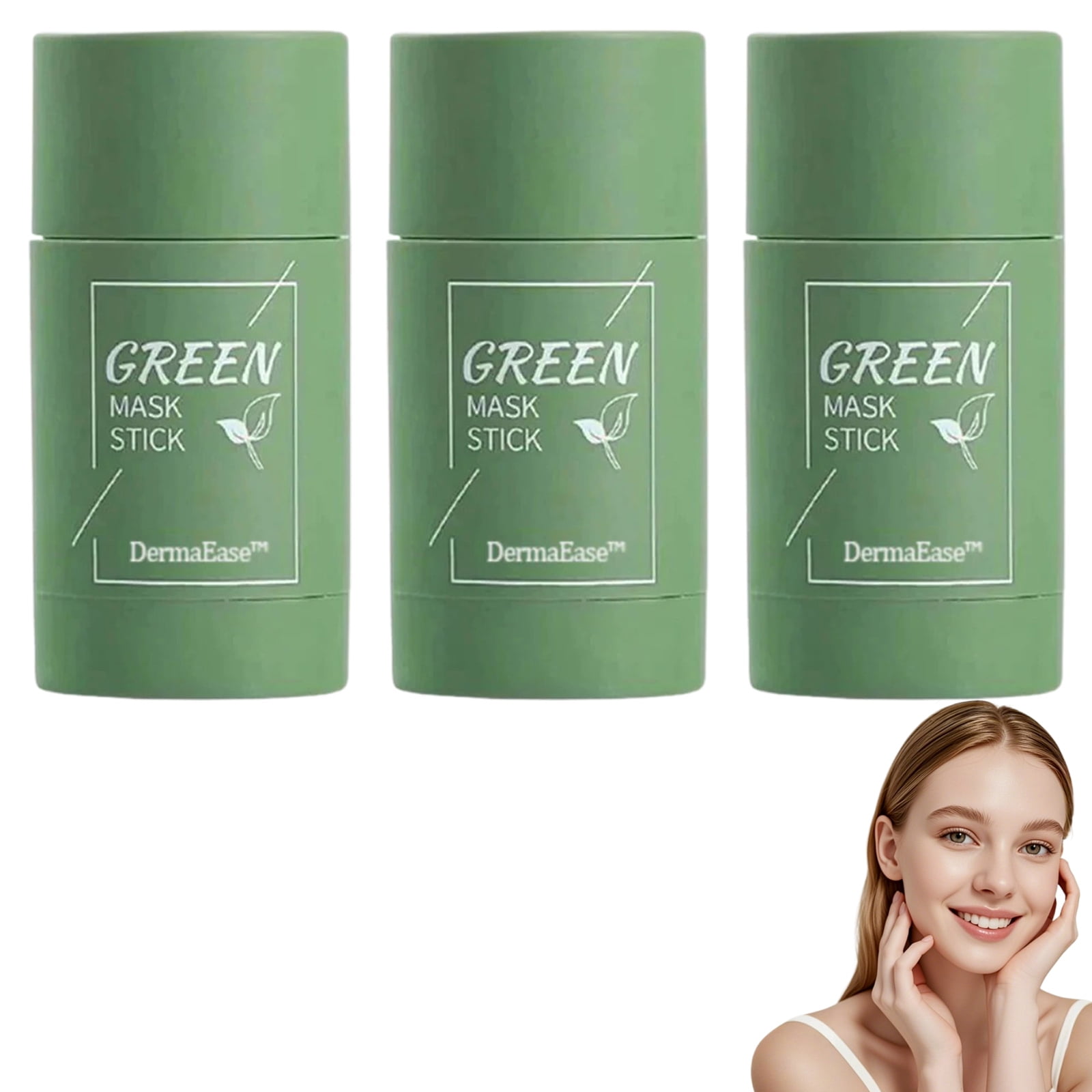 DermaEase Green Mask Stick For Face, Deep Cleanse Stick Clay Blackhead ...