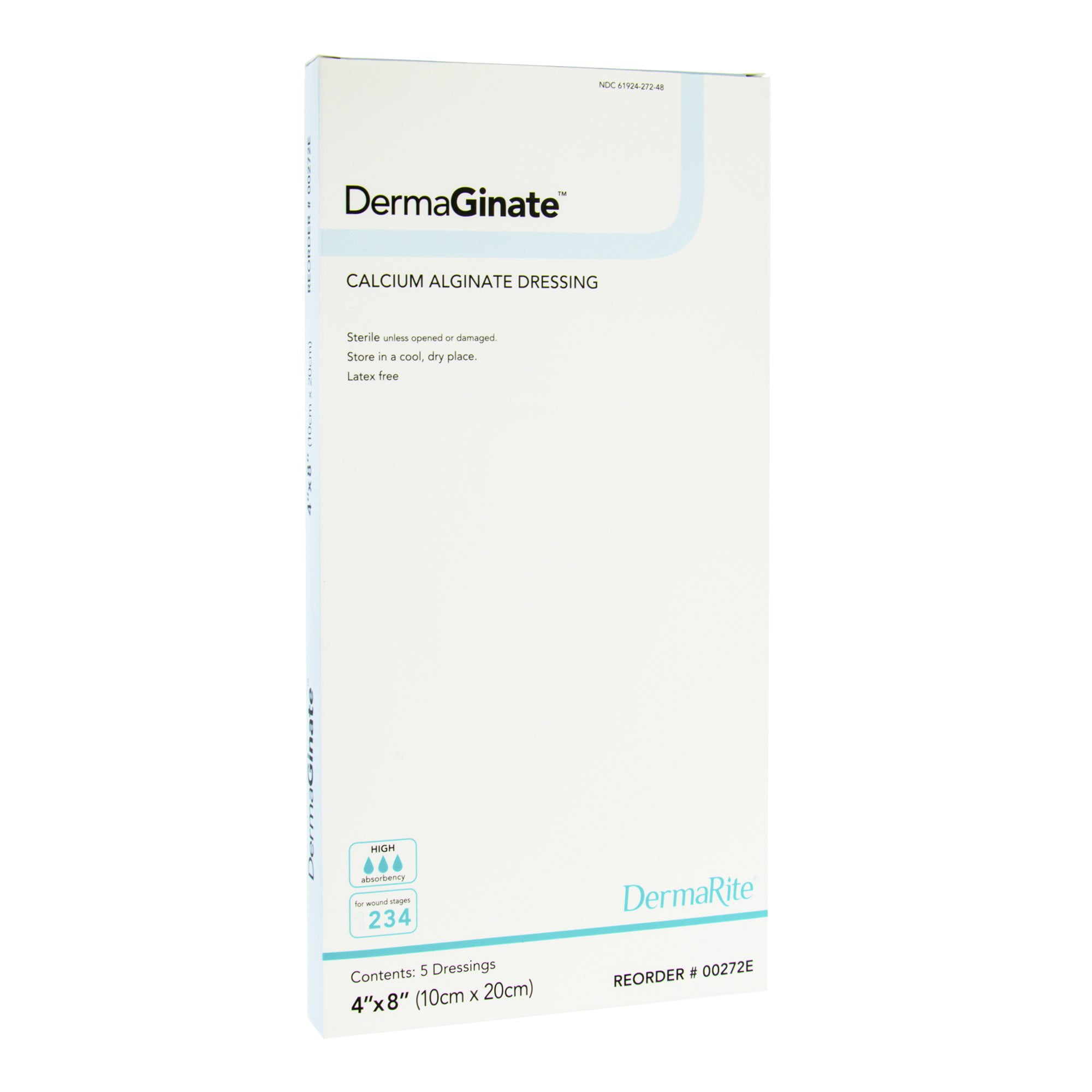 DermaGinate Alginate Dressing 4 X 8'' Sterile 5 per Box HSA/FSA ...
