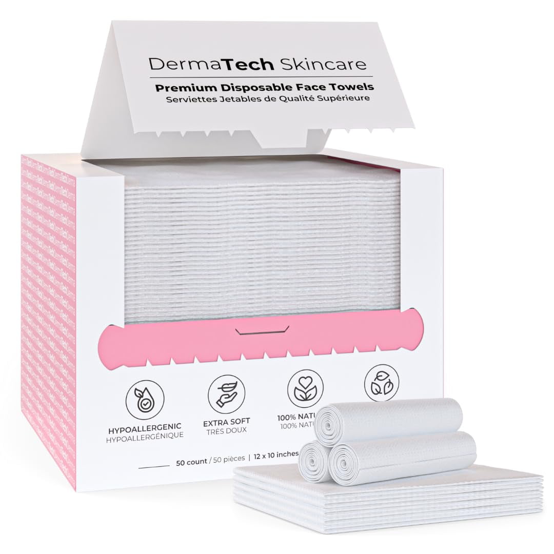 DermaTech Skincare Premium Disposable TMA2 Face Towels 50pcs | 100% ...