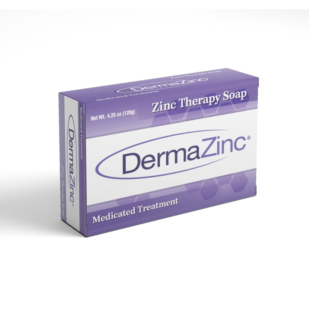 DermaZinc Therapy Soap, Zinc SAF21 Soap for Skin, Skin Disorder Relief for Psoriasis, Dermatitis ...