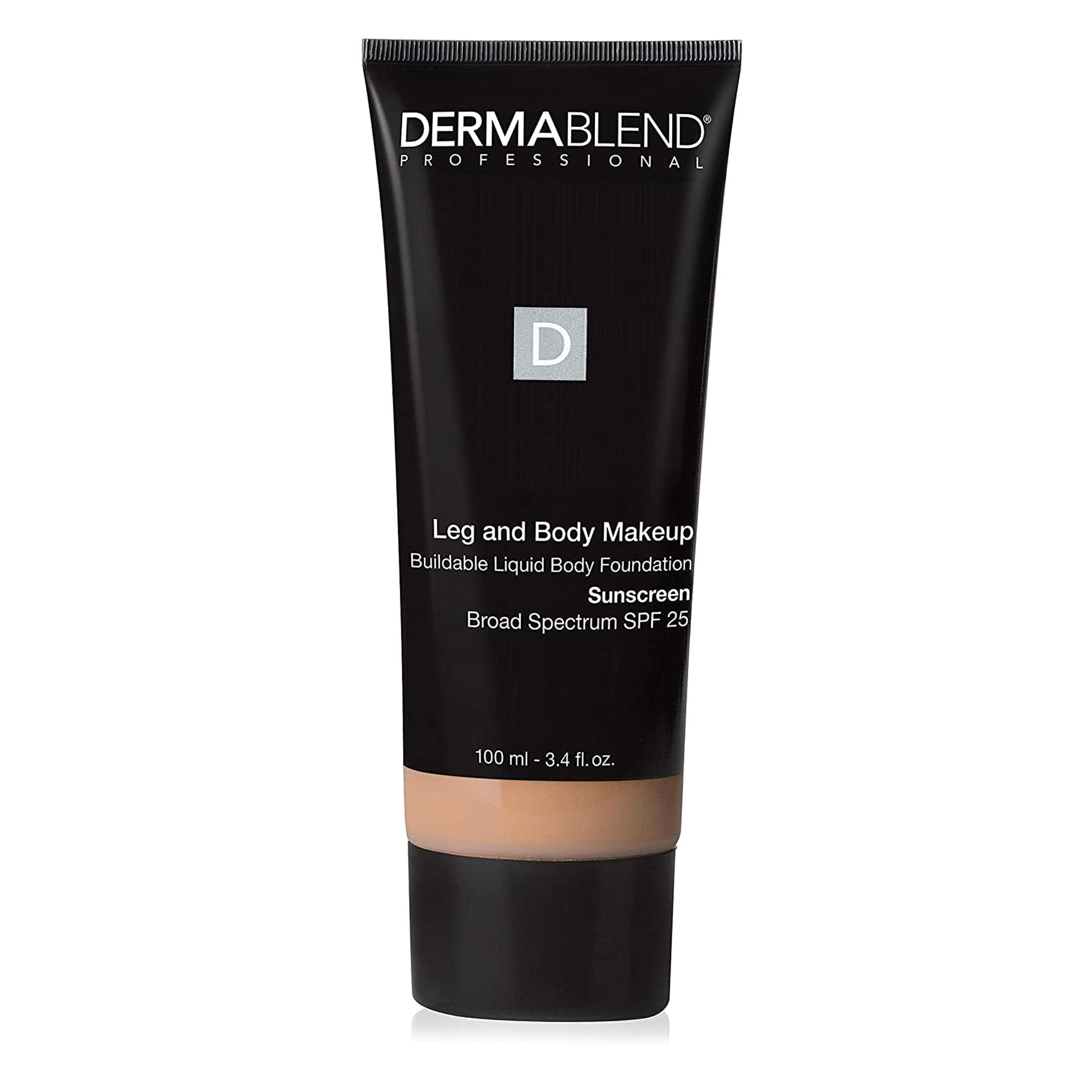 Dermablend Leg and Body Makeup, Buildable Liquid Body Foundation SPF 25 ...