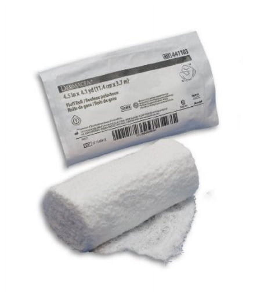Dermacea Fluff Bandage Roll Gauze 6-Ply 4-1/2 Inch X 4-1/10 Yard Roll ...