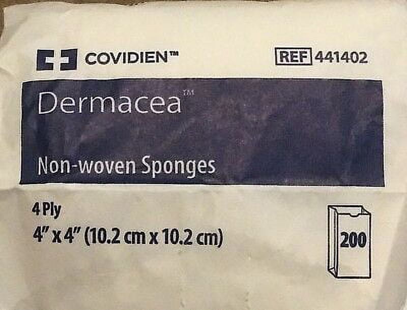 Dermacea Sponge Dressing, 4-Ply 4 X 4" #441402 , Pack of 200 - Walmart.com