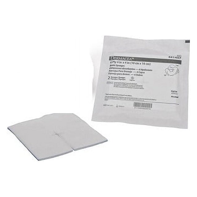 Dermacea Sterile Drain Sponge 4 x 4 Inch, Pack of 2 Dressings - Walmart.com