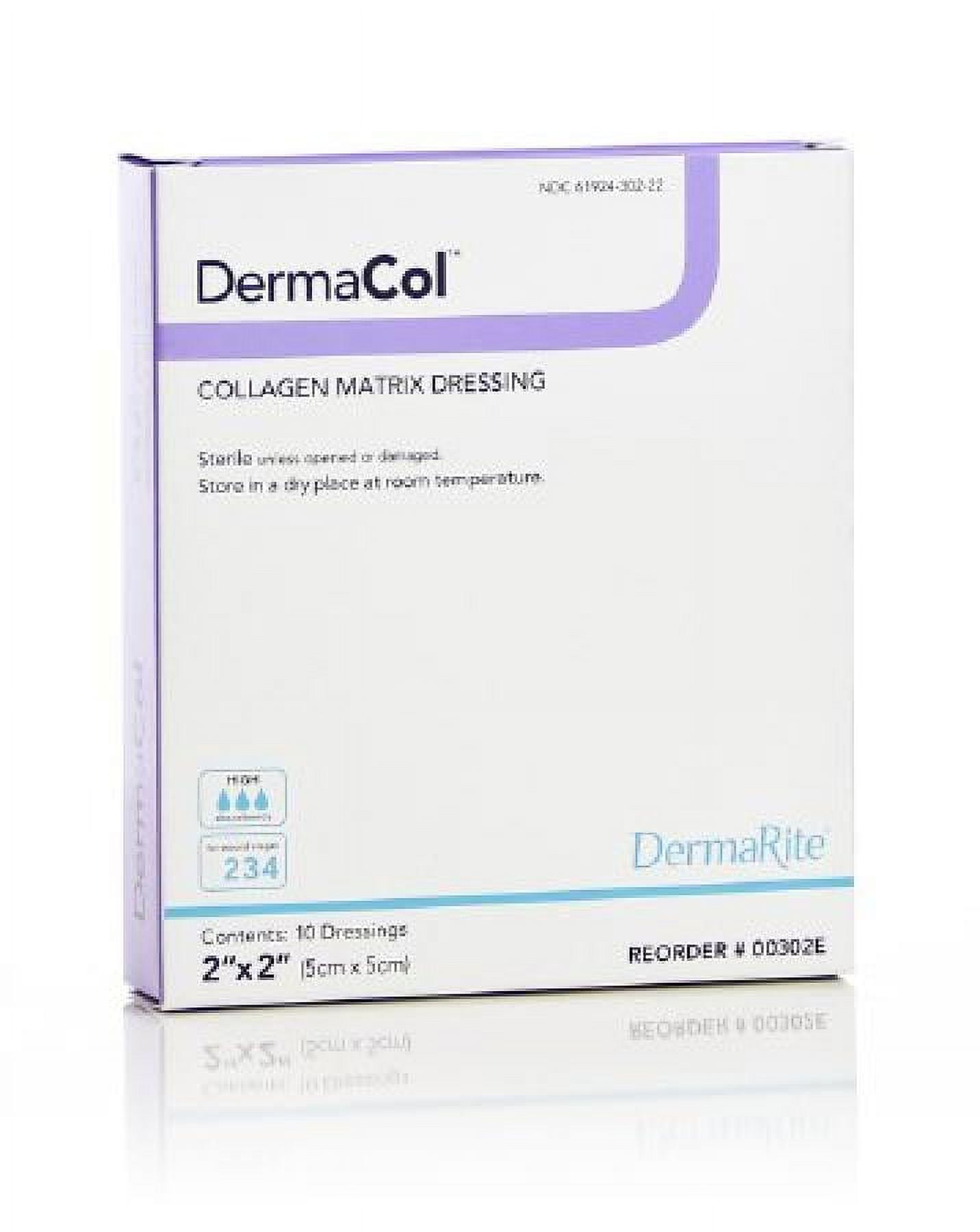 Dermacol Advanced Wound Care Collagen Matrix Dressing, 2 x 2 Inch ...