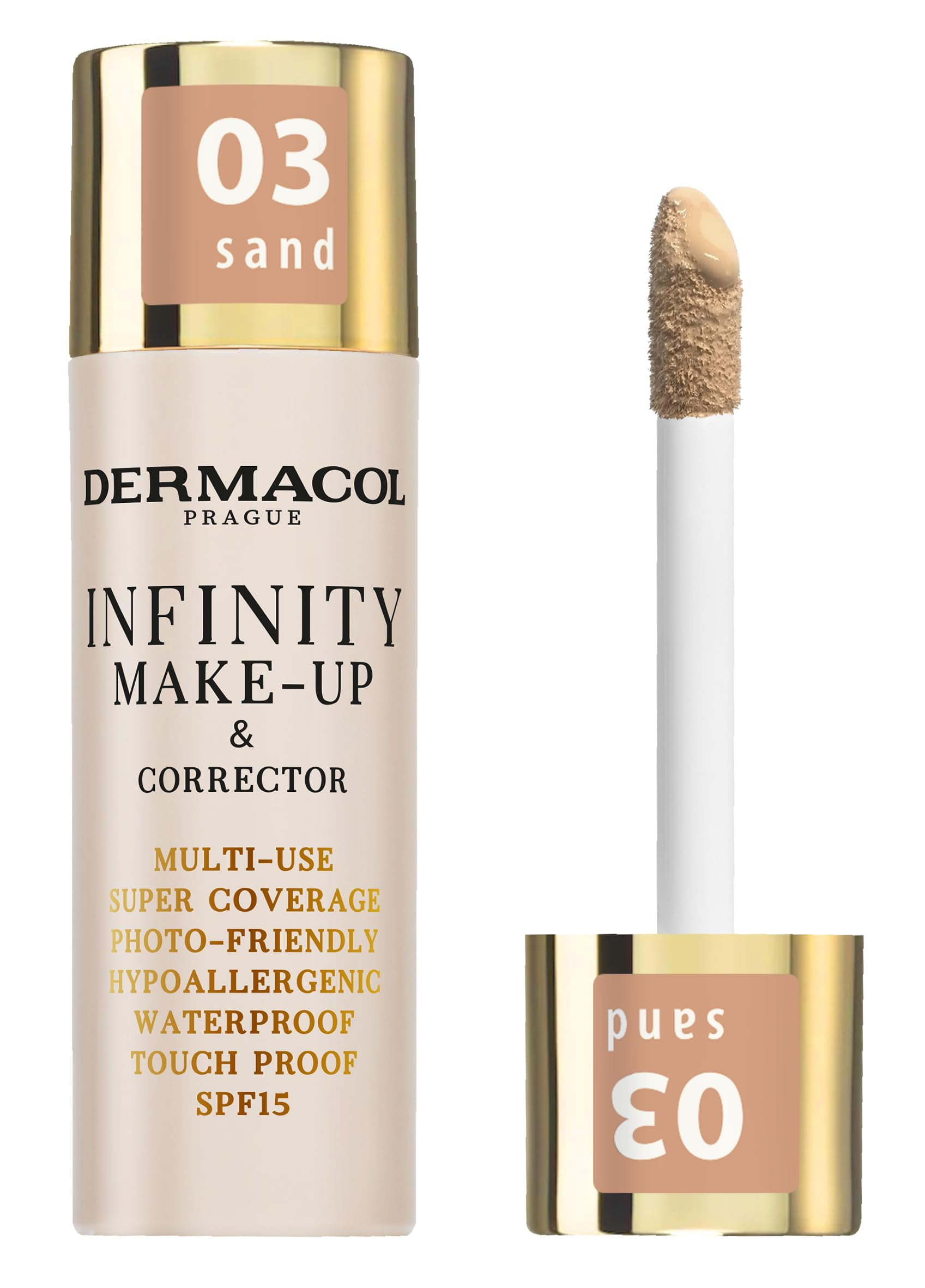 Dermacol Infinity make-up and corrector, Multi-use, Super coverage ...