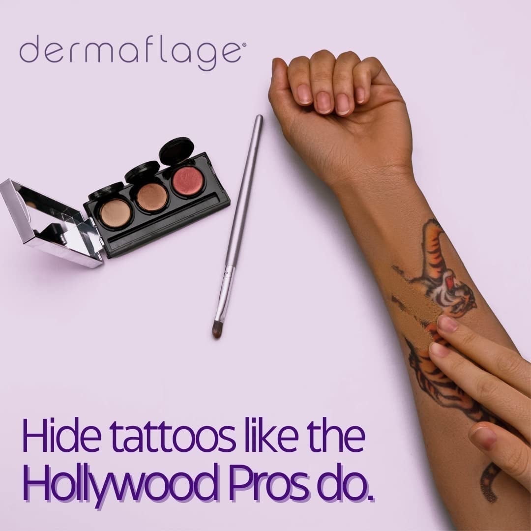 Dermaflage Tattoo Cover Up Creams Concealer Makeup, Full Coverage Matte ...