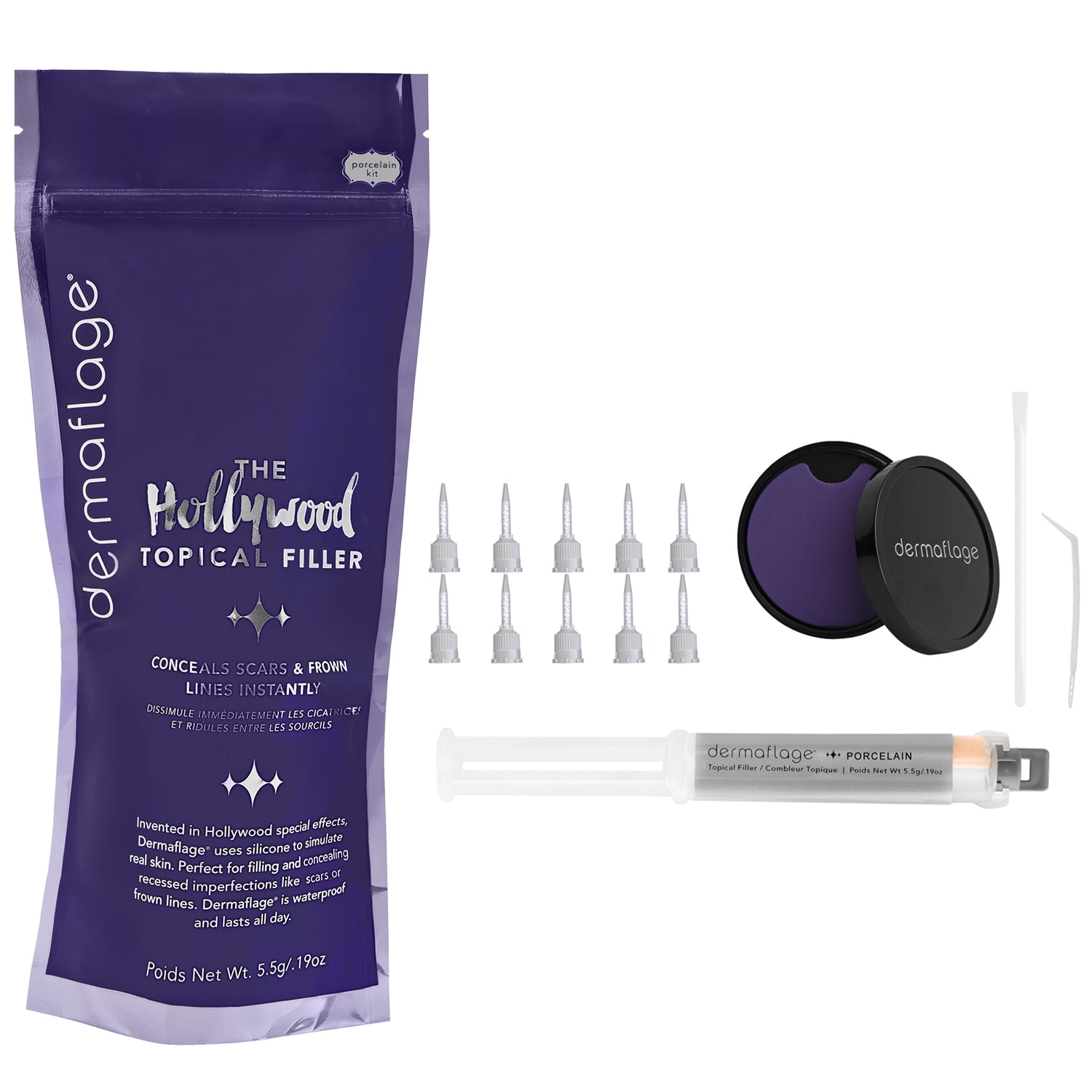 Dermaflage Scar Filler Kit - Deep Scar Cover and Waterproof Concealer ...