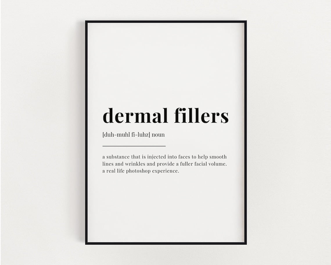 Dermal Fillers Definition Print, Wall Art Prints, Quote Wall Art, Wall ...