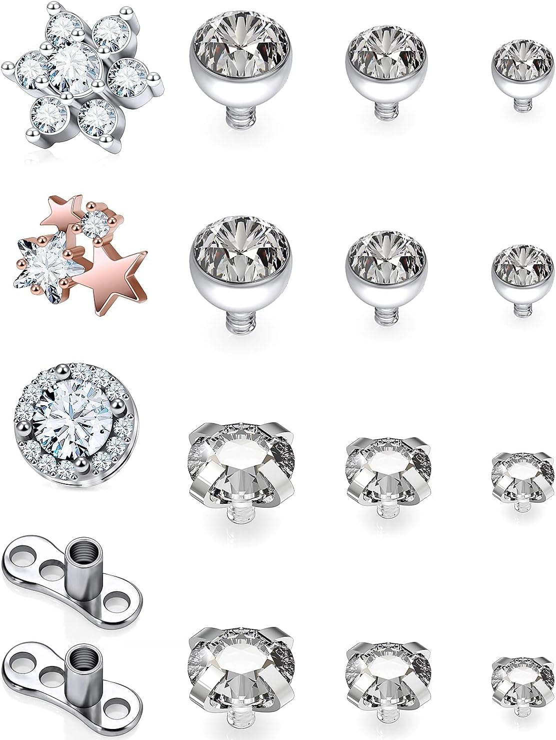 Dermal Piercing Jewelry Dermal Top Dermal Anchor Dermal Jewelry kit ...