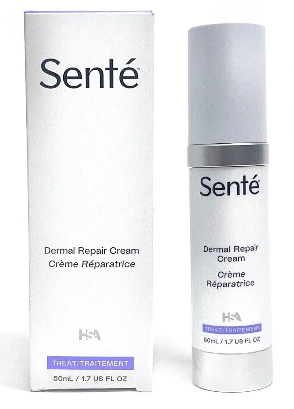 Dermal Repair Cream by Senté 1.7 oz Hydrating Moisturizer for Sensitive ...