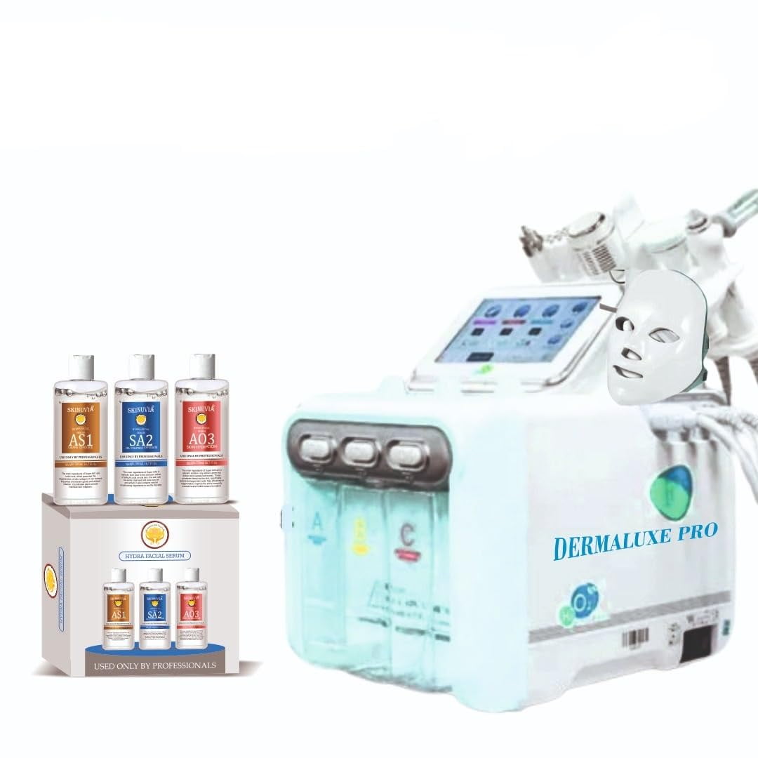 Dermalux Pro 7in1 Hydra Facial Machine Micro Bubble Spa Professional ...