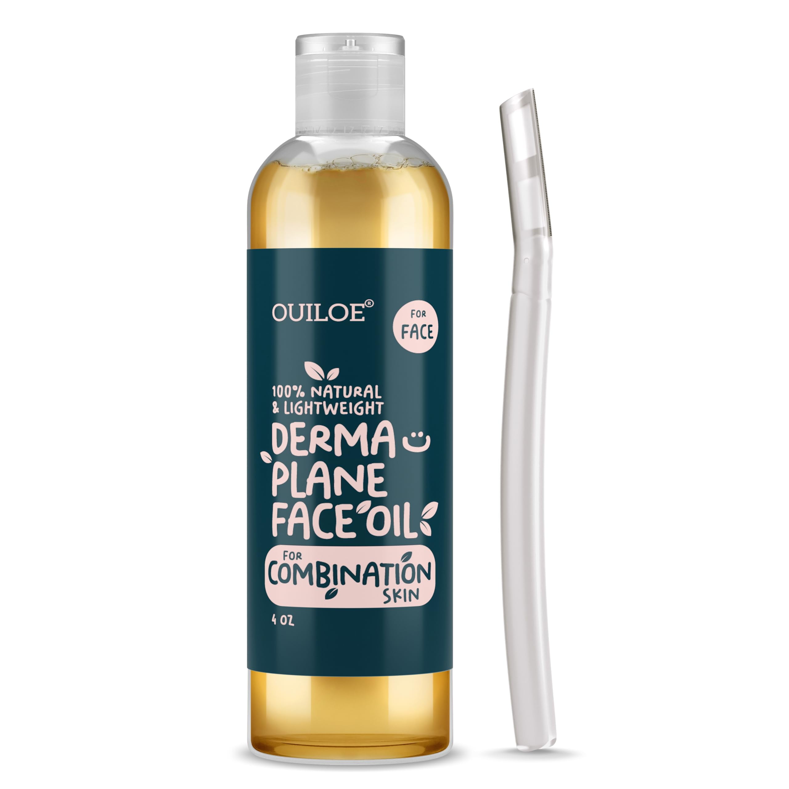 Dermaplane Oil, Face Shaving Oil for Women with Combination Skin ...