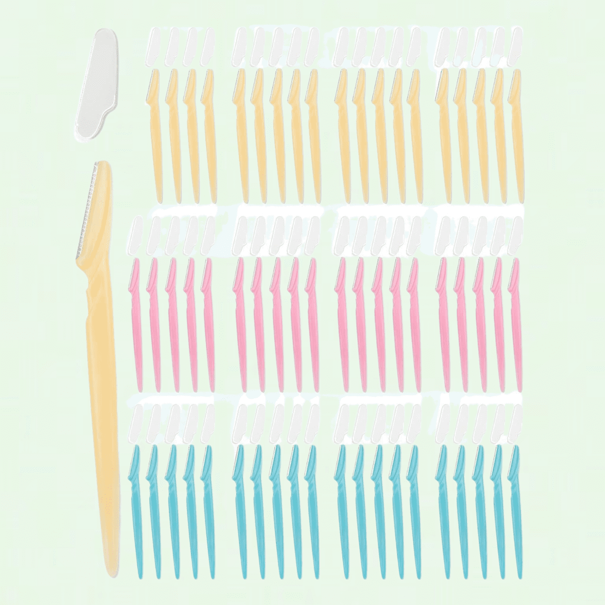 Dermaplane Razor Set for Face, 60 pcs, Eyebrow Trimmer, Facial Shaver ...