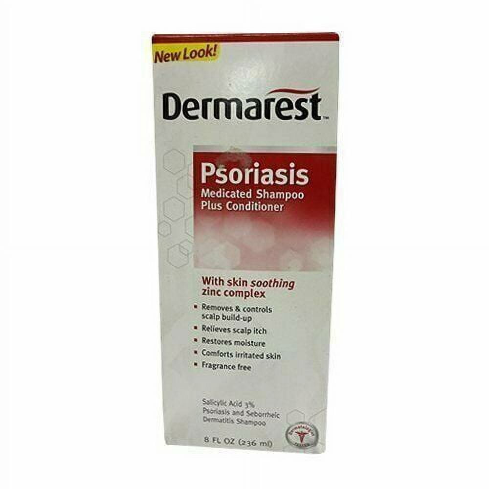 Dermarest Psoriasis Medicated Scalp Itch Shampoo + Conditioner, 8oz ...