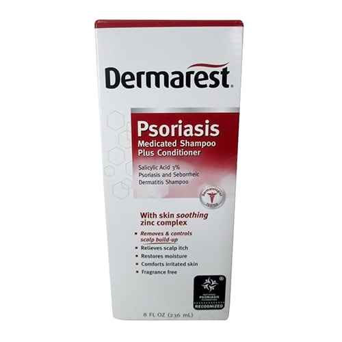 Dermarest Psoriasis Medicated Shampoo Plus Conditioner, 8 Oz, Salicylic ...