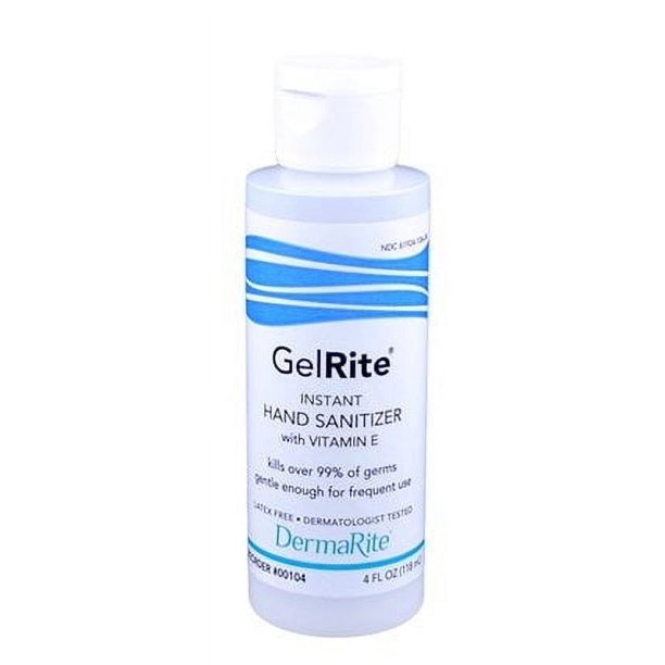 Dermarite Gelrite Instant Antiseptic Hand Sanitizer 4 Ounce - Case of ...