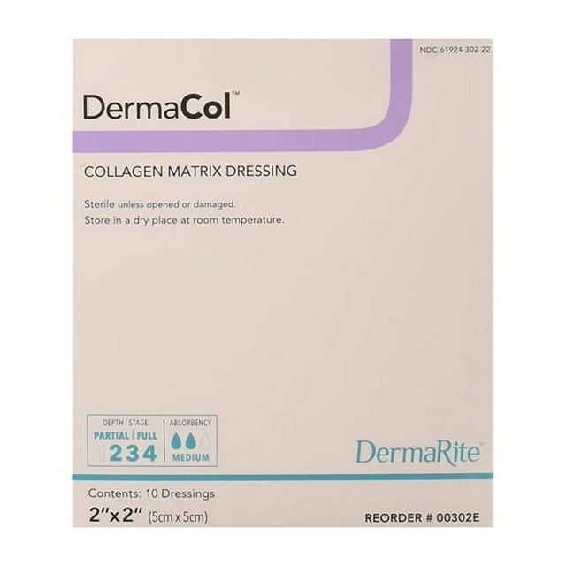 Dermarite Industries Dermacol Collagen Matrix Wound Dressing for Skin ...