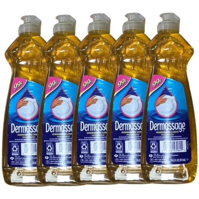 Dermassage Dishwashing Liquid Hand Soap, 14 Fl Oz, Pack of 5 - Walmart.com