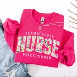 Dermatology Nurse Practitioner TShirt Dermatology Crewneck Floral Derm ...