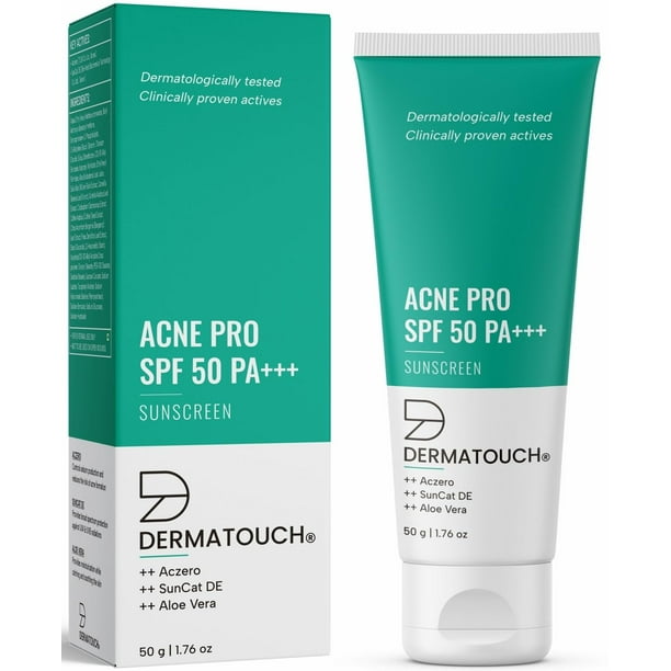 Dermatouch Acne Pro Spf 50 Pa+++ Sunscreen | Non-acnegenic | Uva-uvb ...